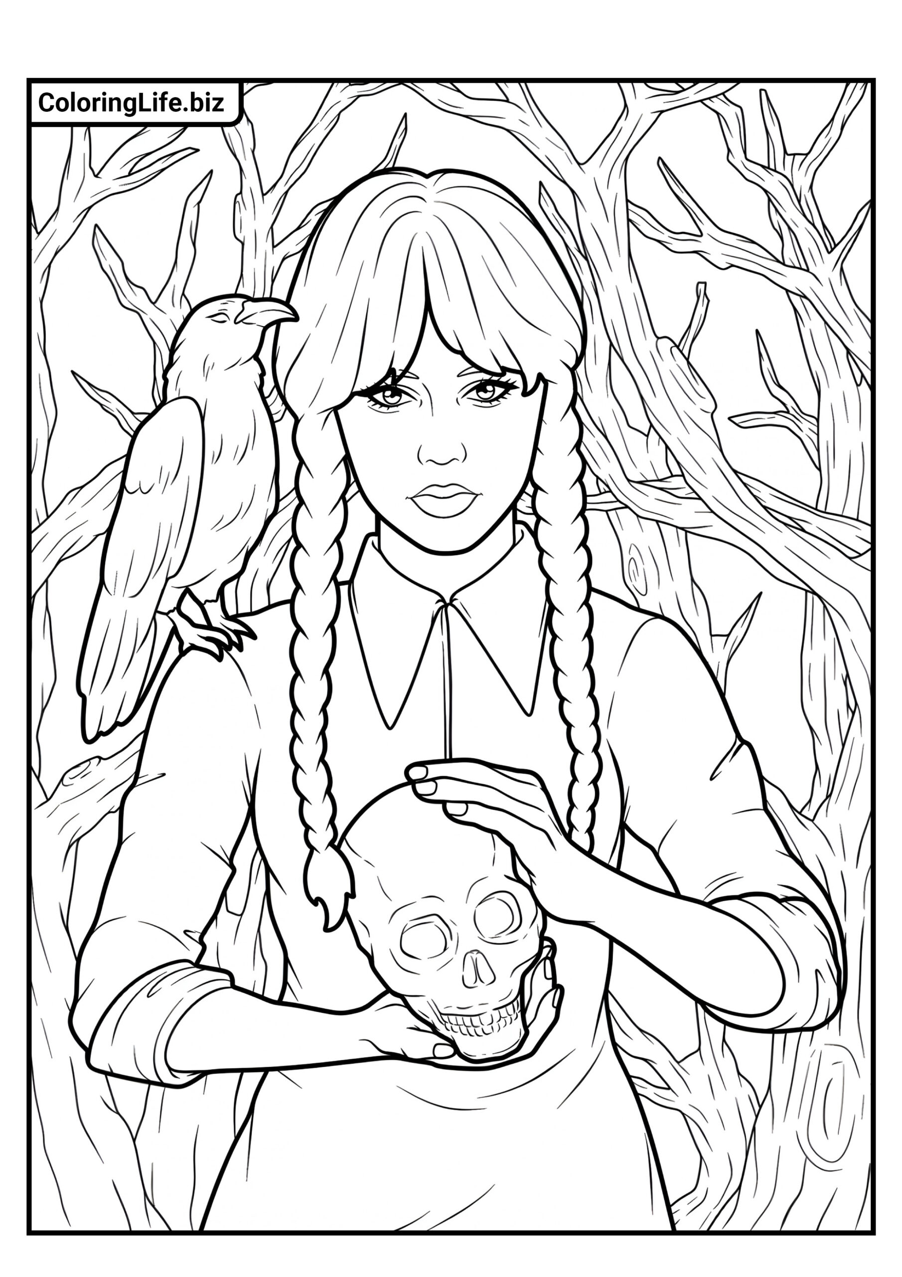 Kolorowanki Wednesday | 20 nowych obrazków do wydruku!