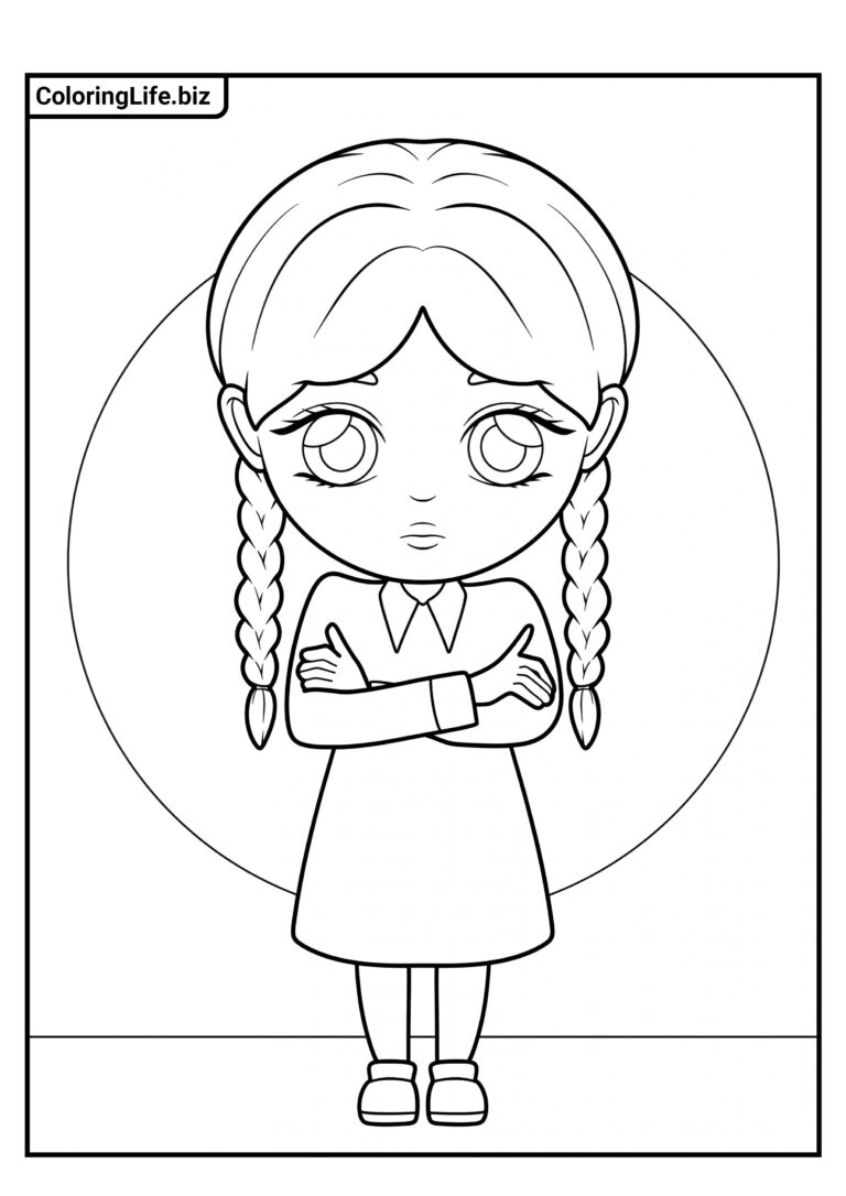 Kolorowanki Wednesday | 20 nowych obrazków do wydruku!