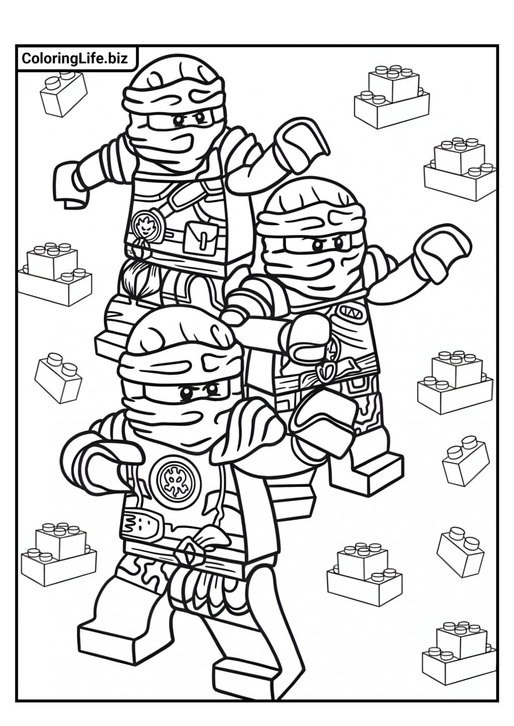 Kolorowanki Ninjago dla chłopców (100% bezpłatnie)