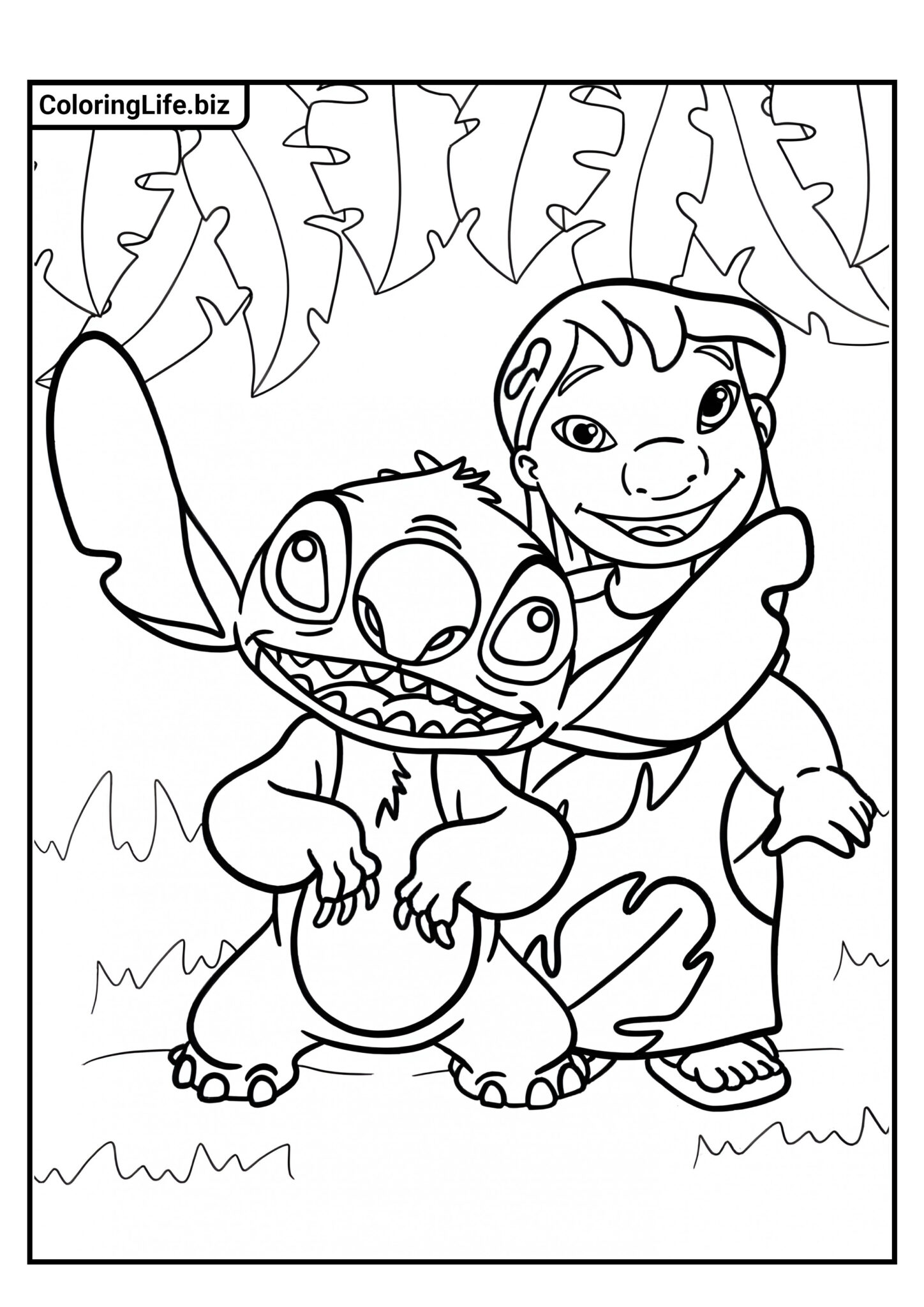Kolorowanki Lilo i Stitch do pobrania za darmo