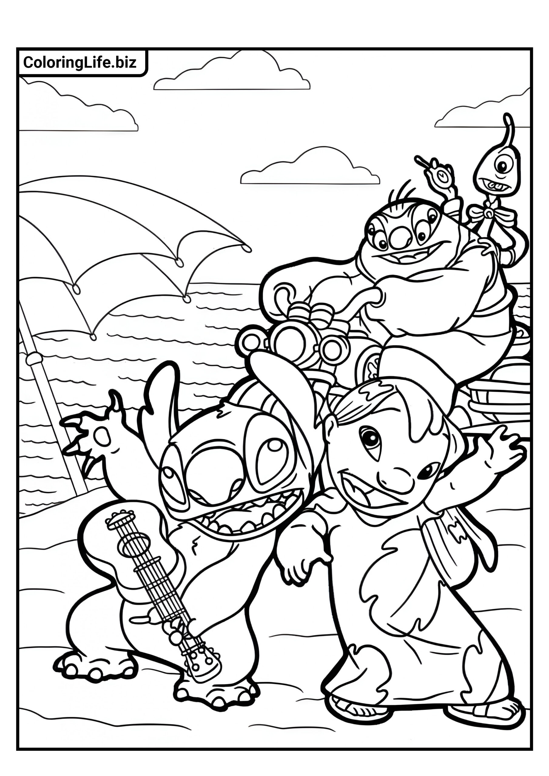 Kolorowanki Lilo i Stitch do pobrania za darmo