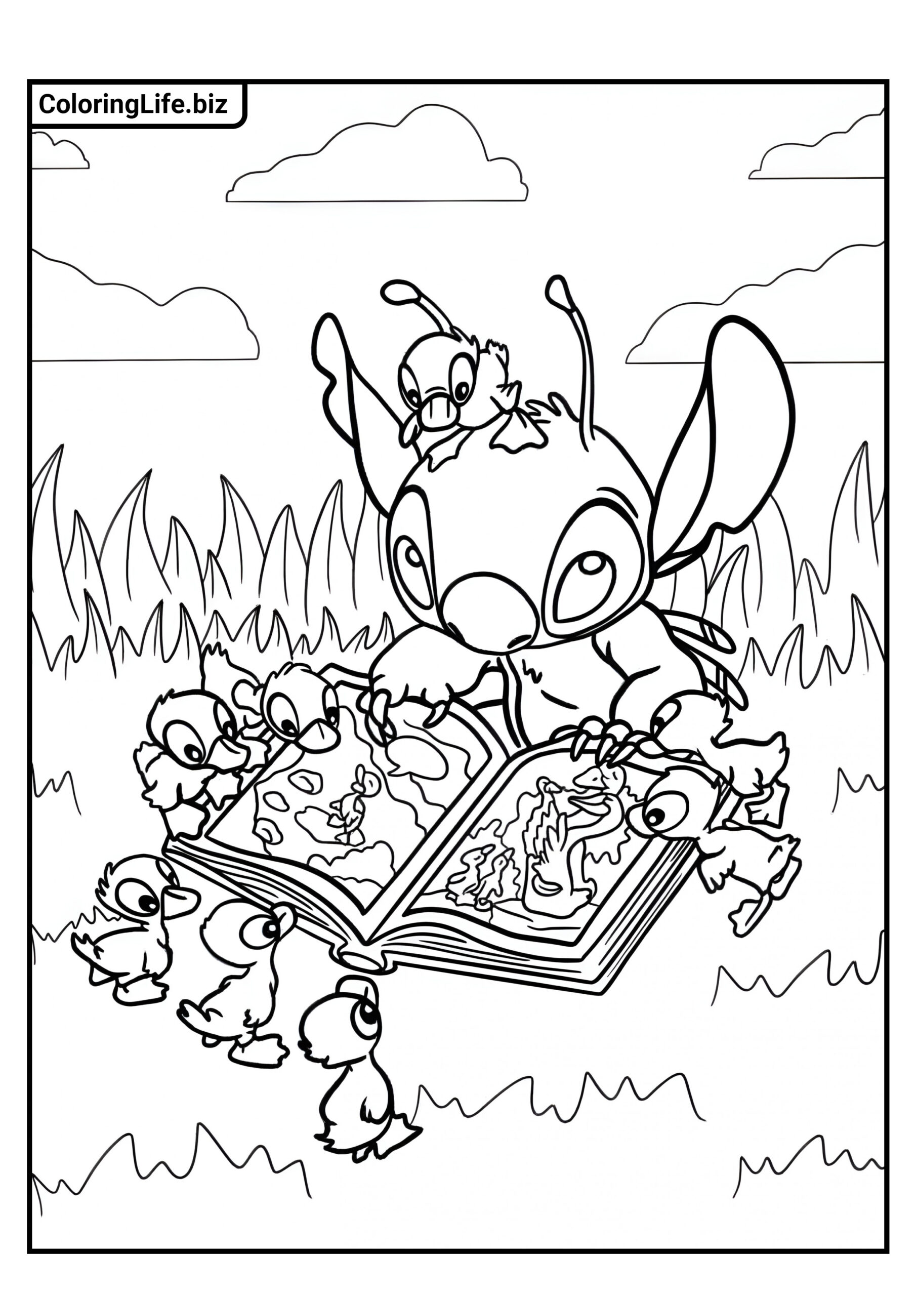 Раскраски Лило и Стич распечатать на А4 бесплатно