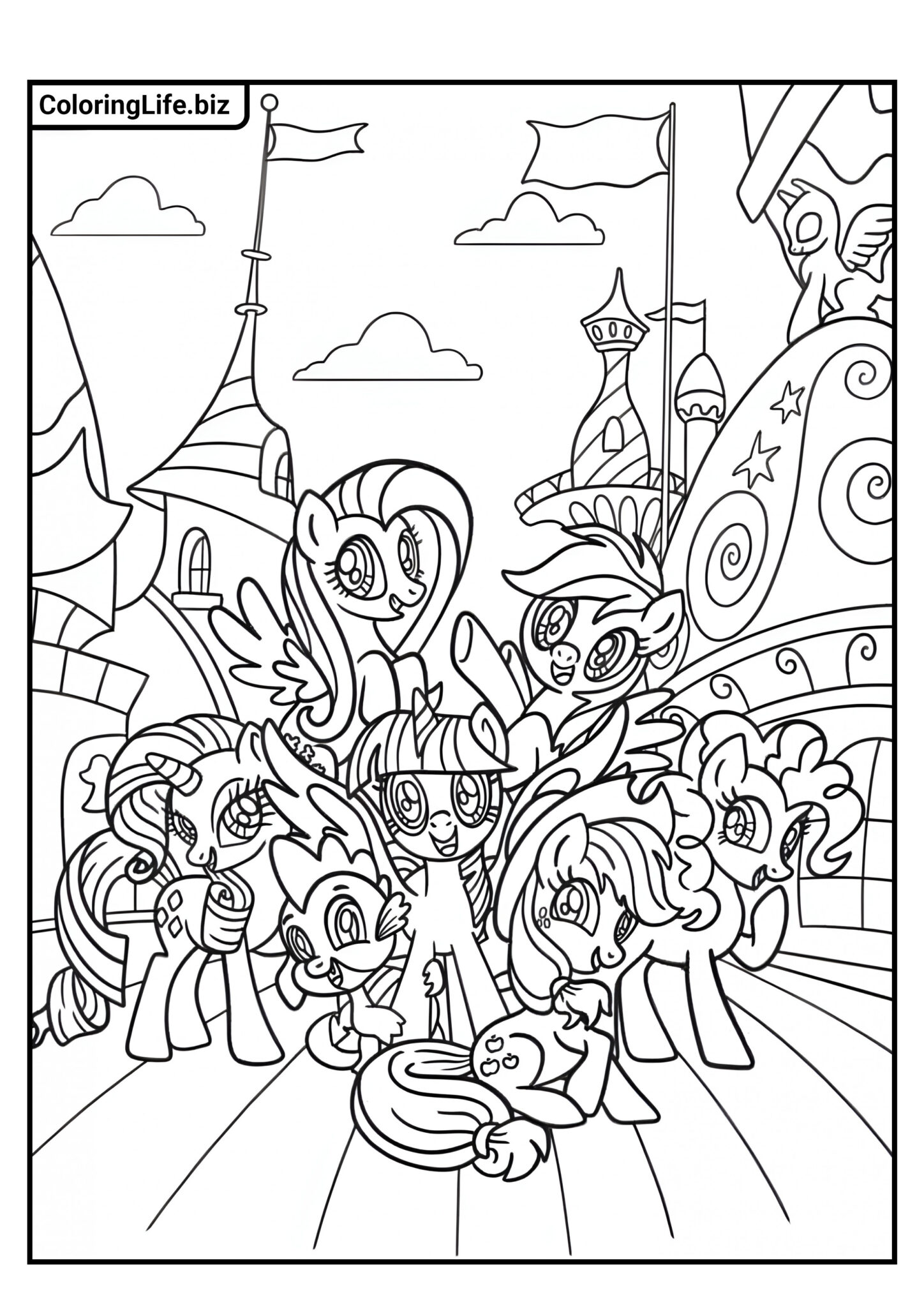 Ausmalbilder My Little Pony kostenlos ausdrucken | 50+ Malvorlagen