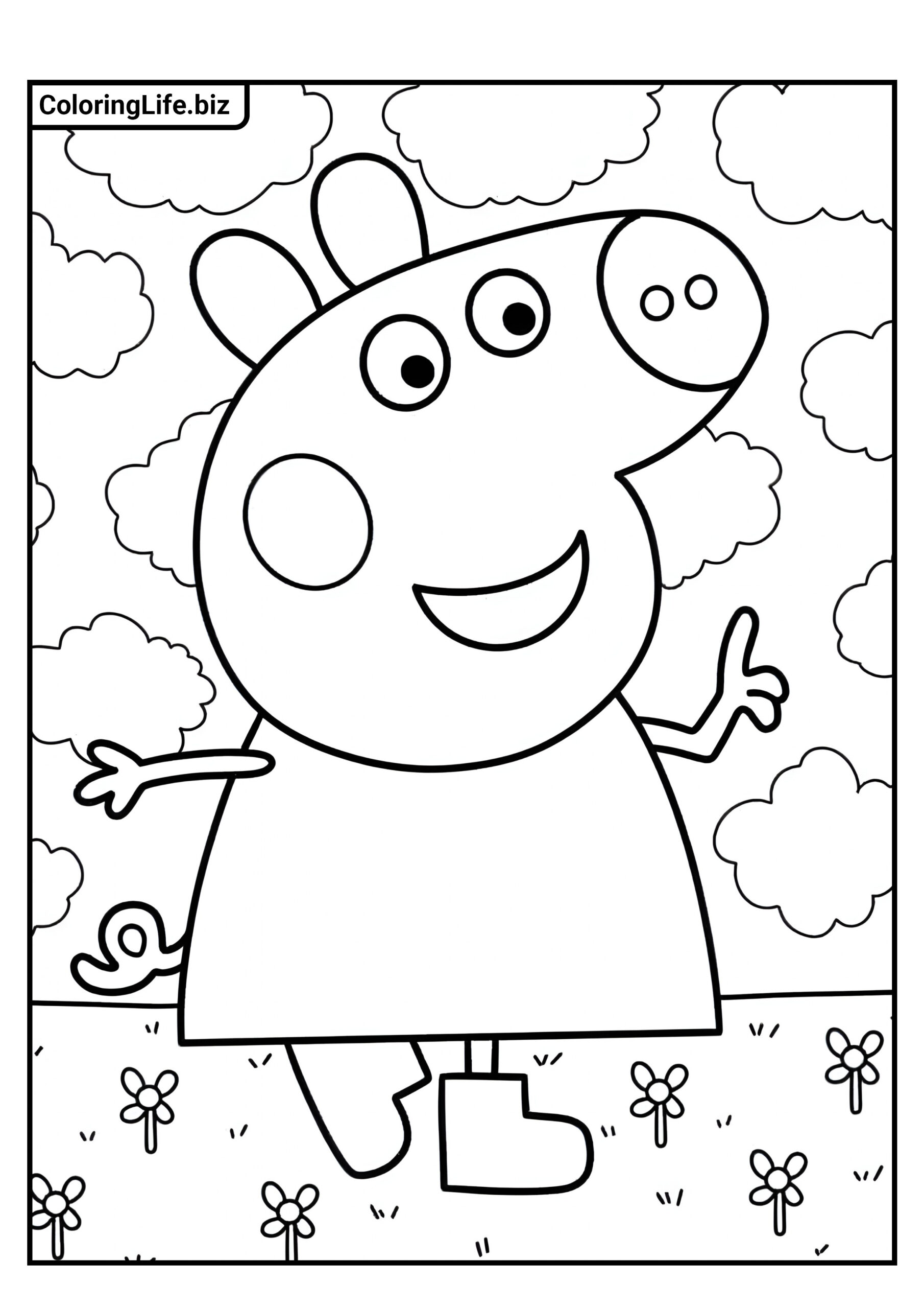 Kolorowanki Świnki Peppy dla dzieci | Pobierz za darmo