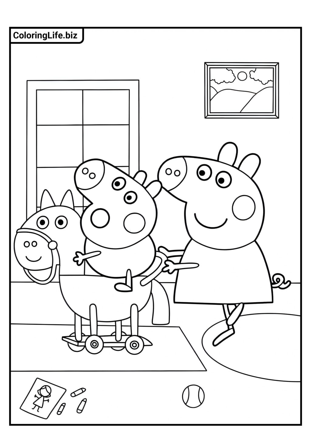Kolorowanki Świnki Peppy dla dzieci | Pobierz za darmo