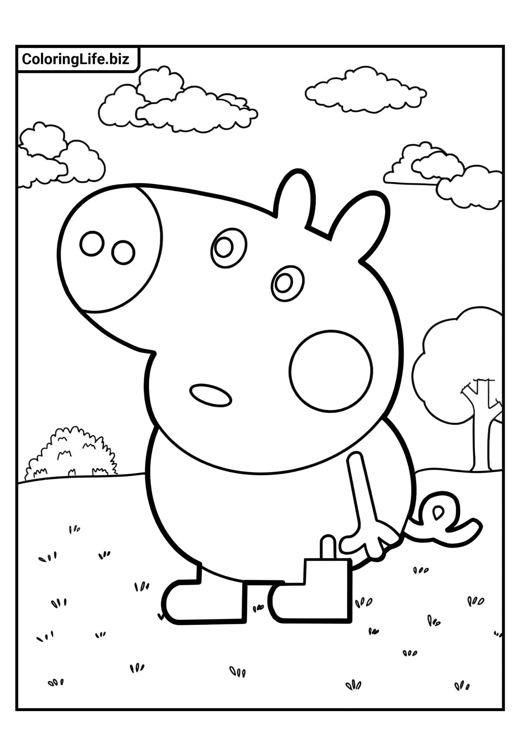 Kolorowanki Świnki Peppy dla dzieci | Pobierz za darmo