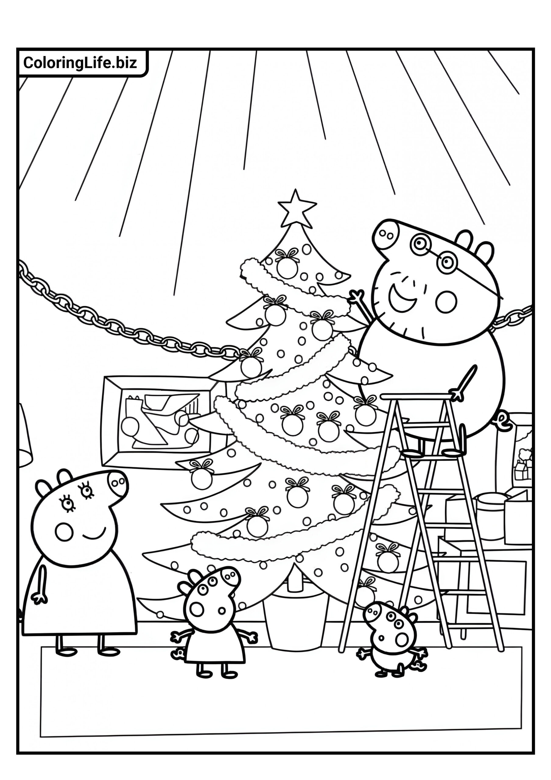 Kolorowanki Świnki Peppy dla dzieci | Pobierz za darmo