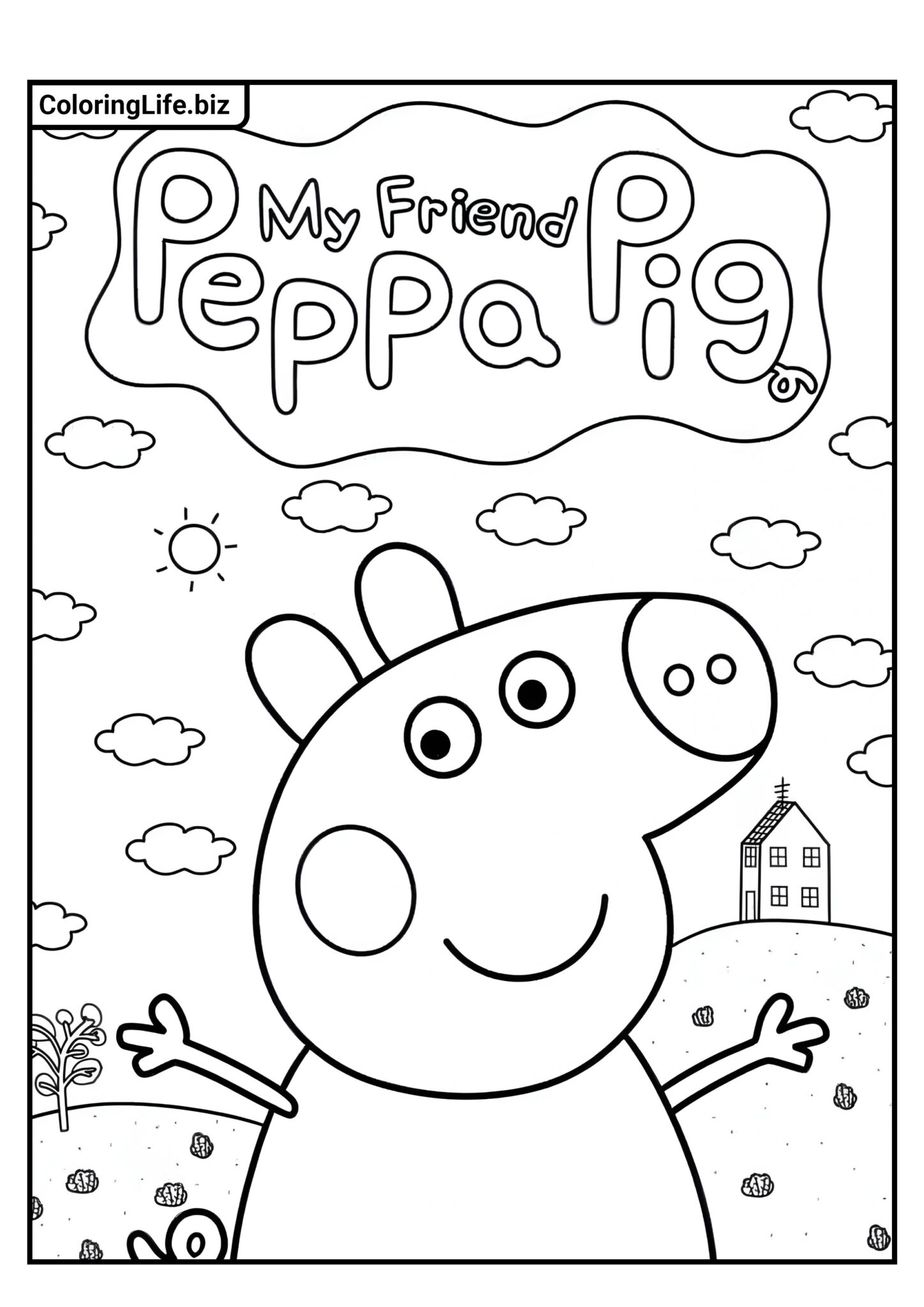 Kolorowanki Świnki Peppy dla dzieci | Pobierz za darmo