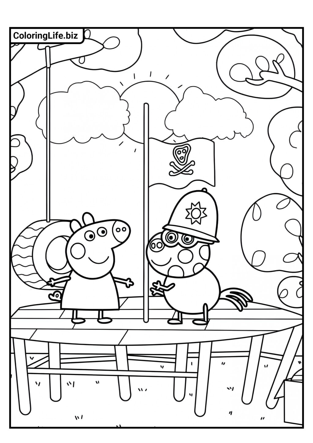 Kolorowanki Świnki Peppy dla dzieci | Pobierz za darmo