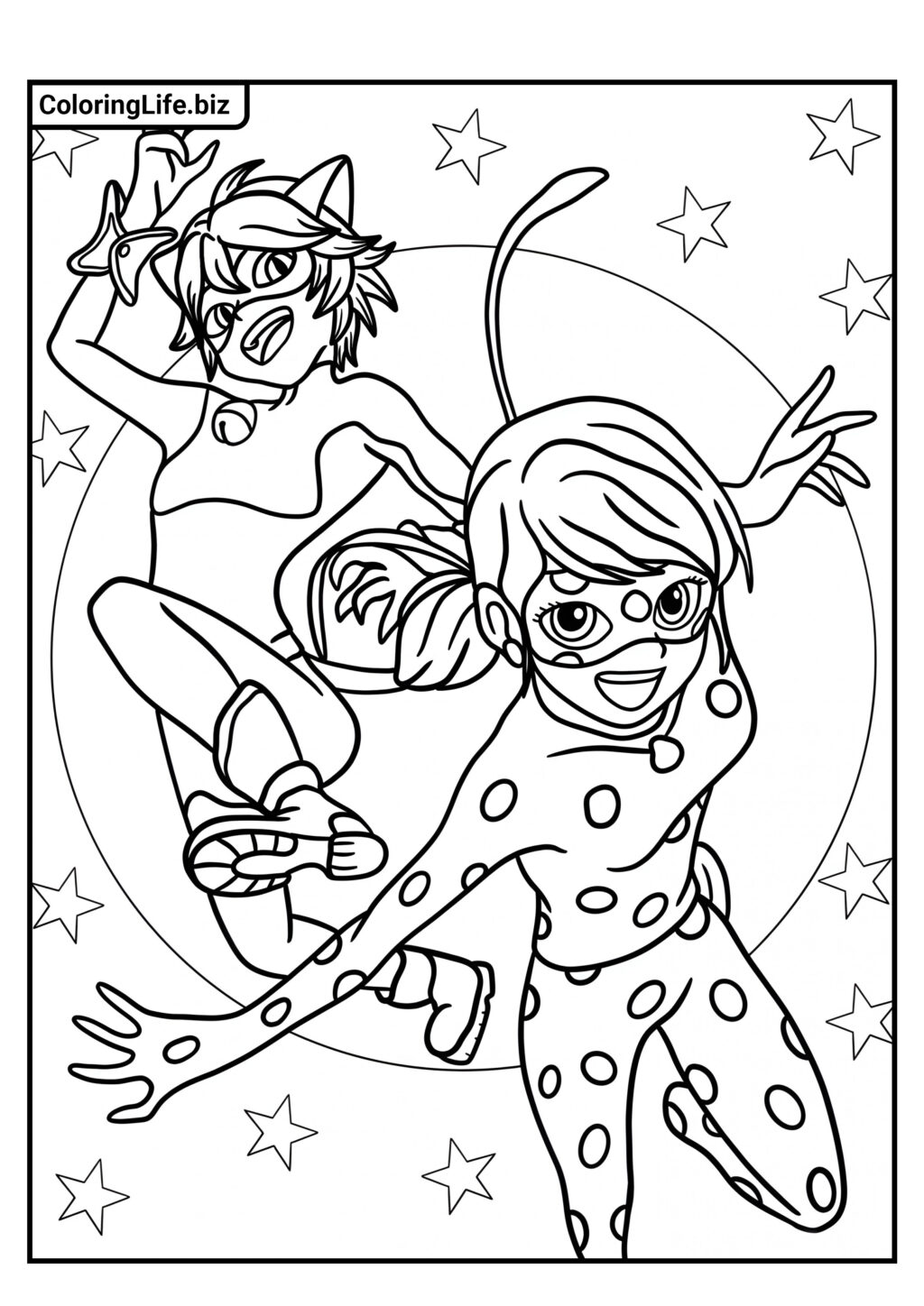 Ausmalbilder von Ladybug und Cat Noir | Neue Kollektion