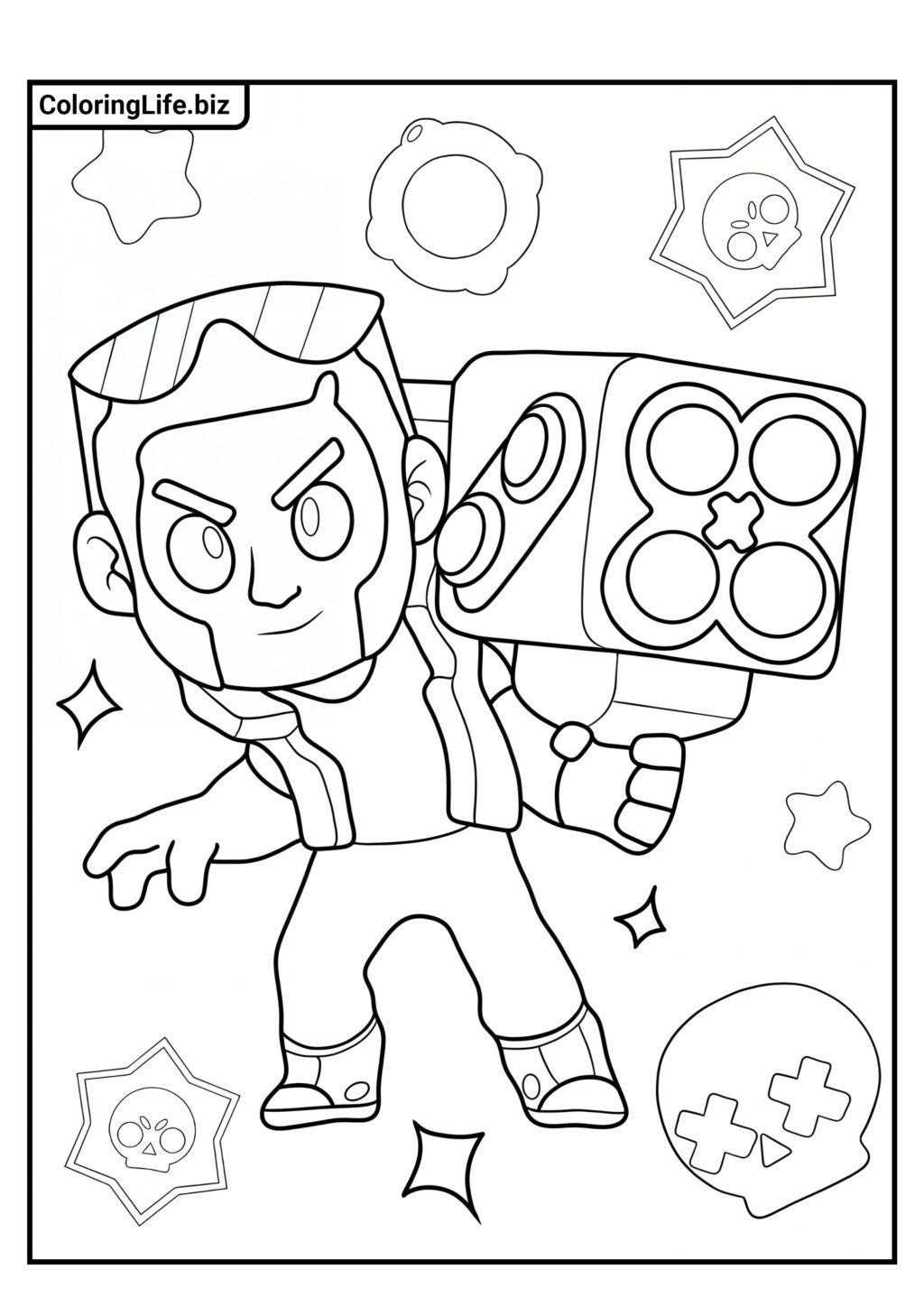 Kolorowanki Brawl Stars dla chłopców | 25 obrazków