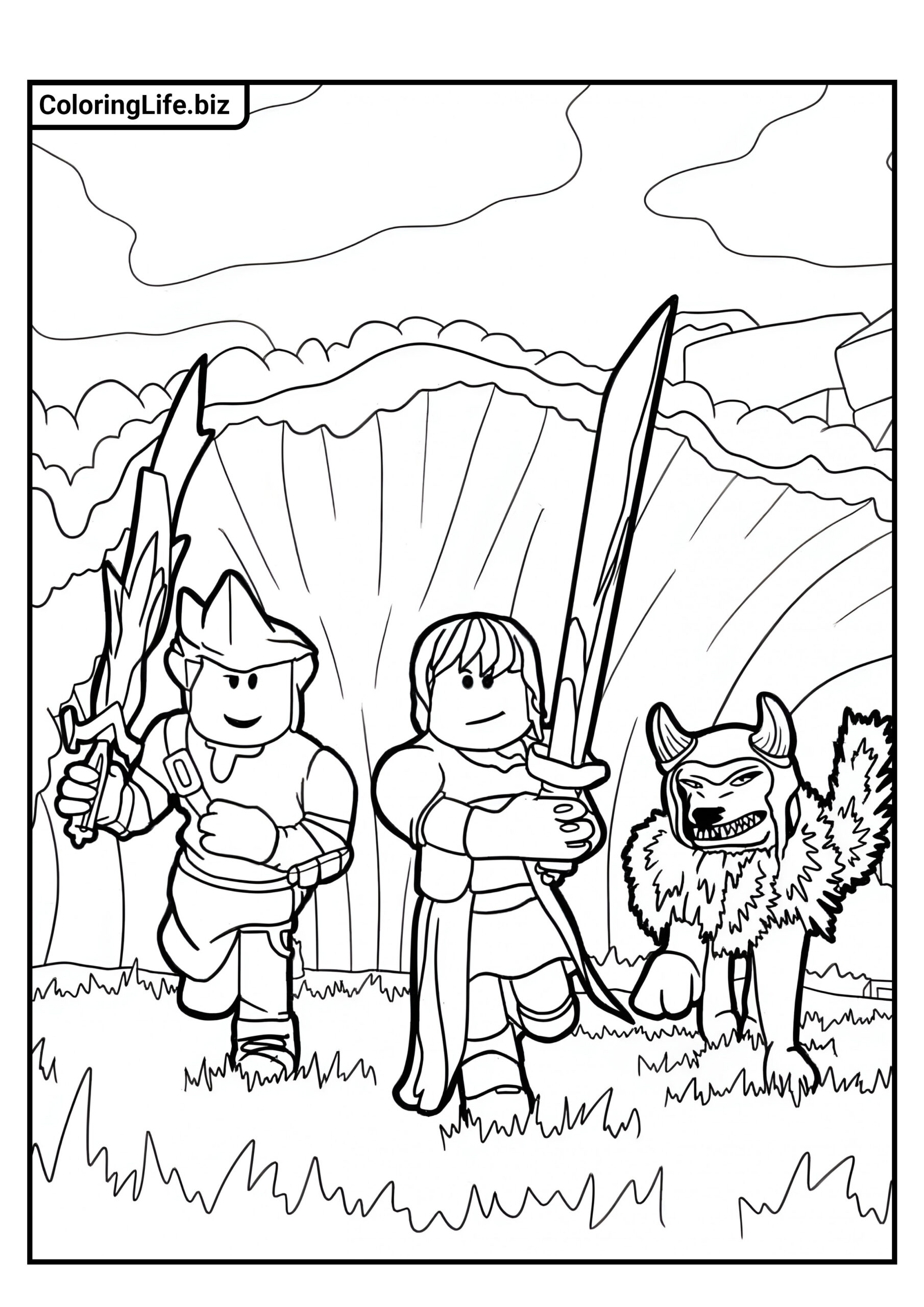 Раскраски Роблокс (Roblox) - Распечатать на А4