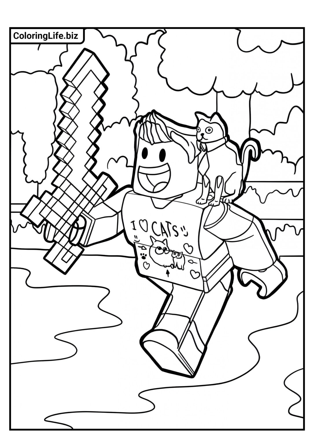 Раскраски Роблокс (Roblox) - Распечатать на А4