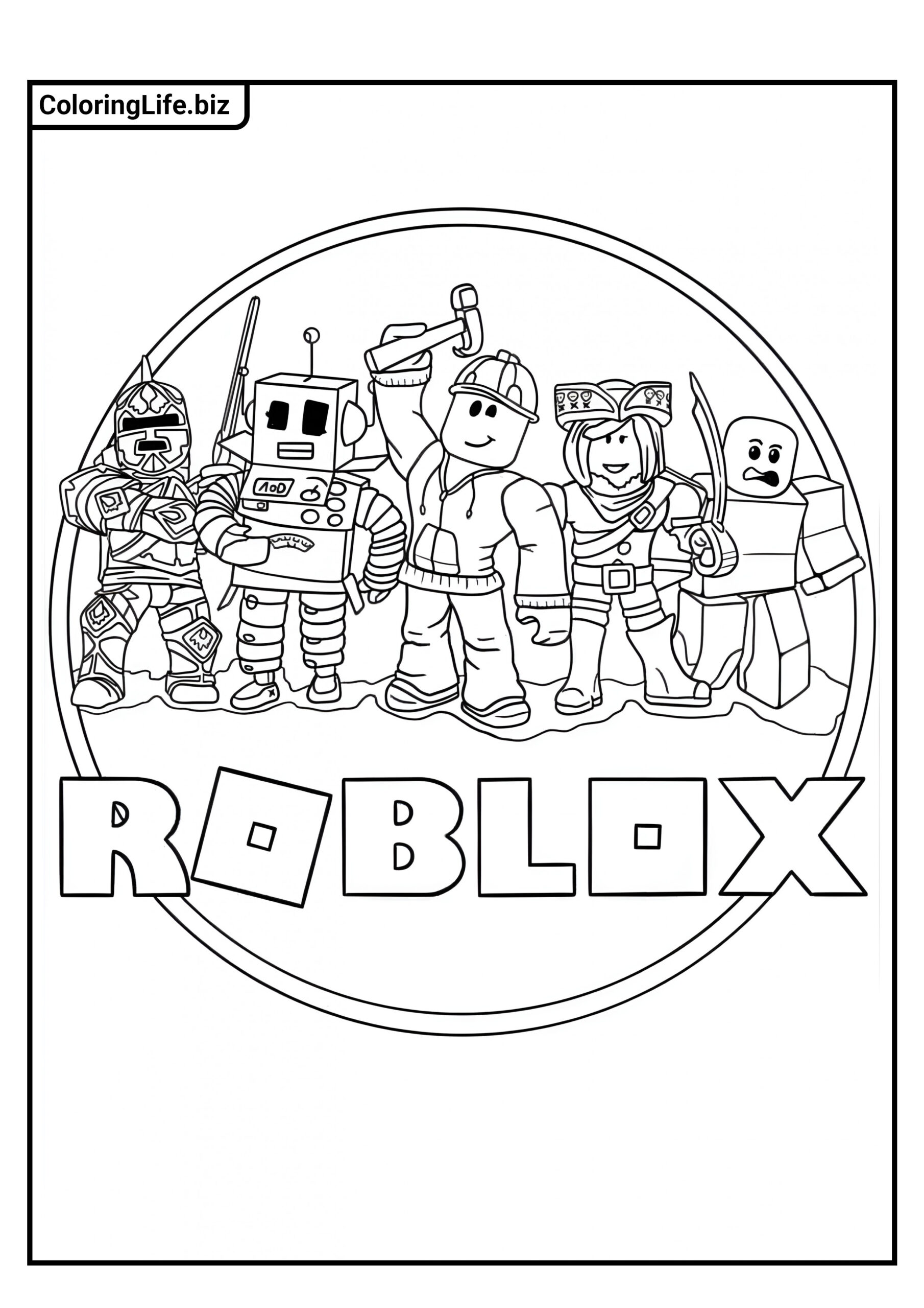 Раскраски Роблокс (Roblox) - Распечатать на А4