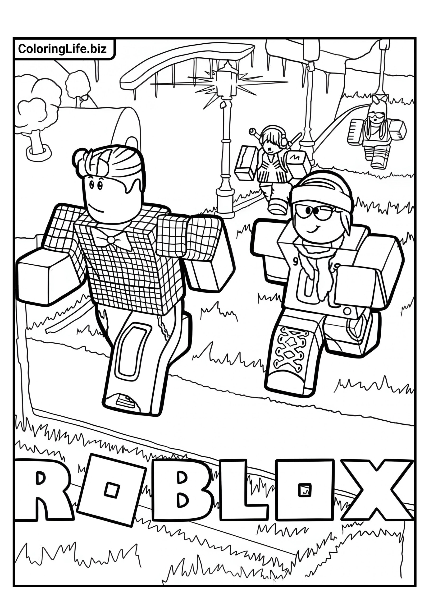 Раскраски Роблокс (Roblox) - Распечатать на А4