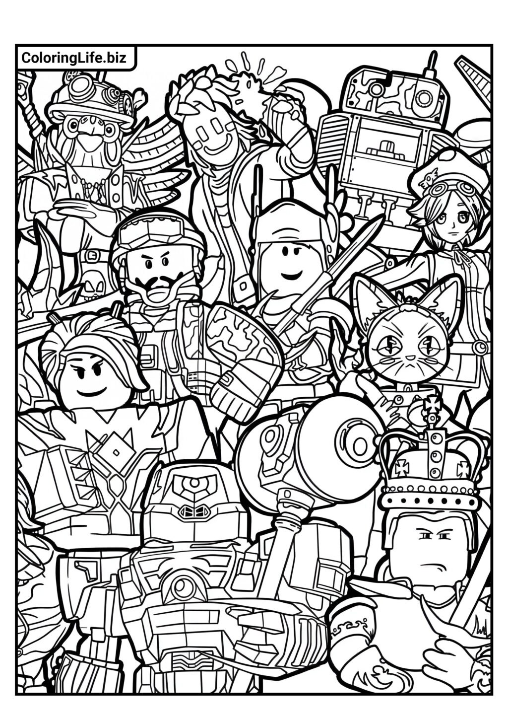 Раскраски Роблокс (Roblox) - Распечатать на А4