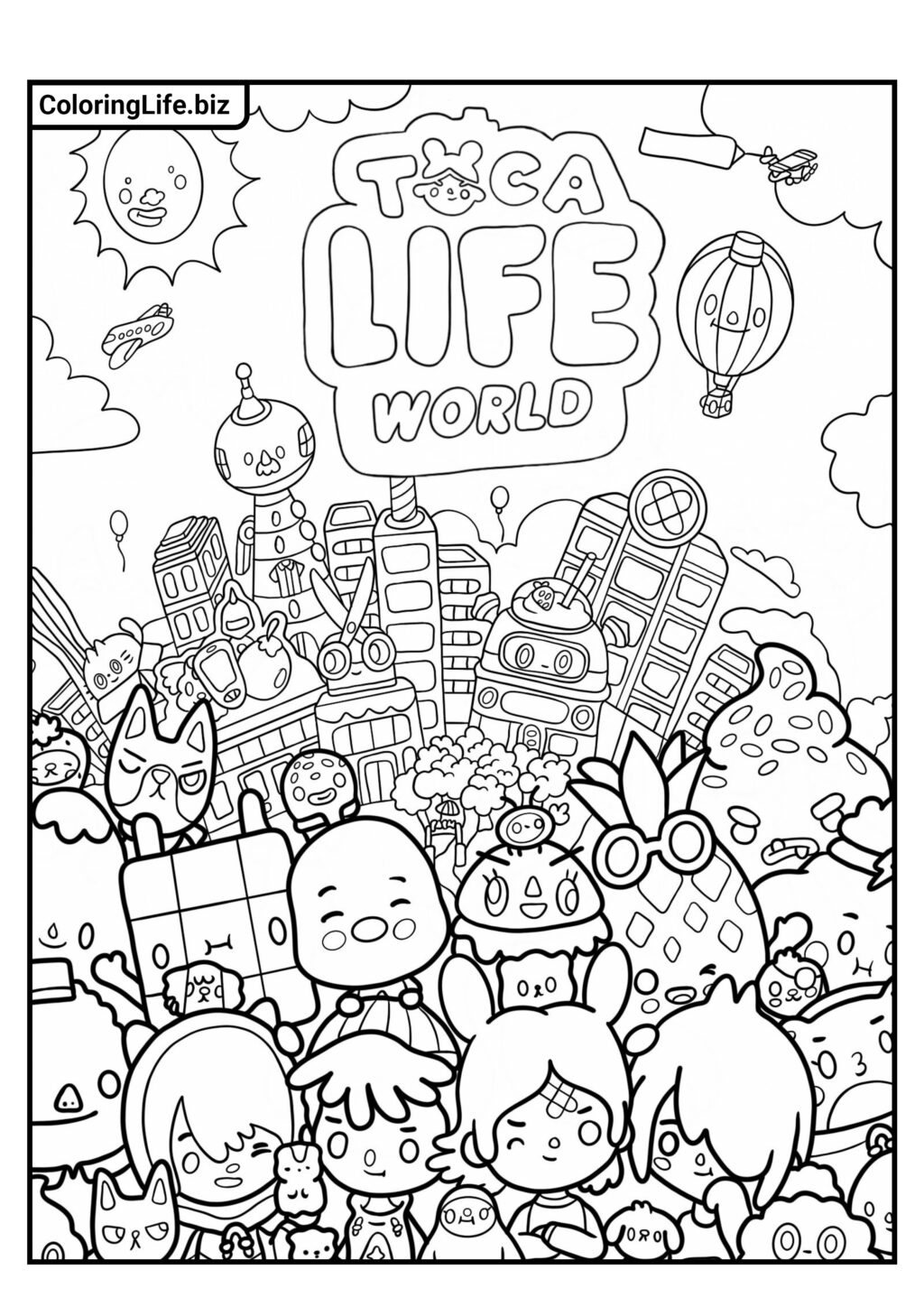 Раскраски Тока Бока | Новые распечатки для детей
