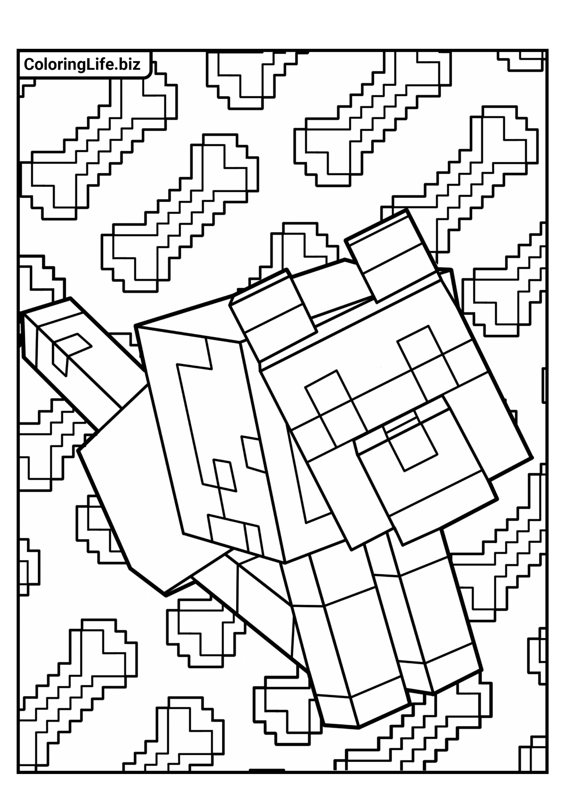 Ausmalbilder Minecraft | 60+ neue Malvorlagen für Kinder