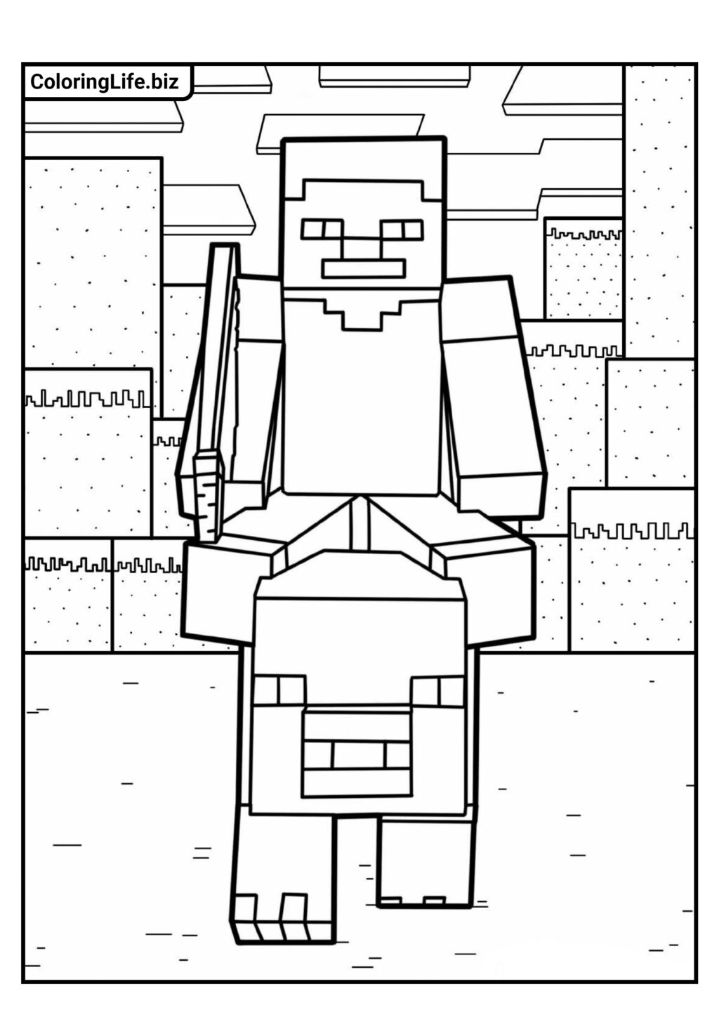 Ausmalbilder Minecraft | 60+ neue Malvorlagen für Kinder