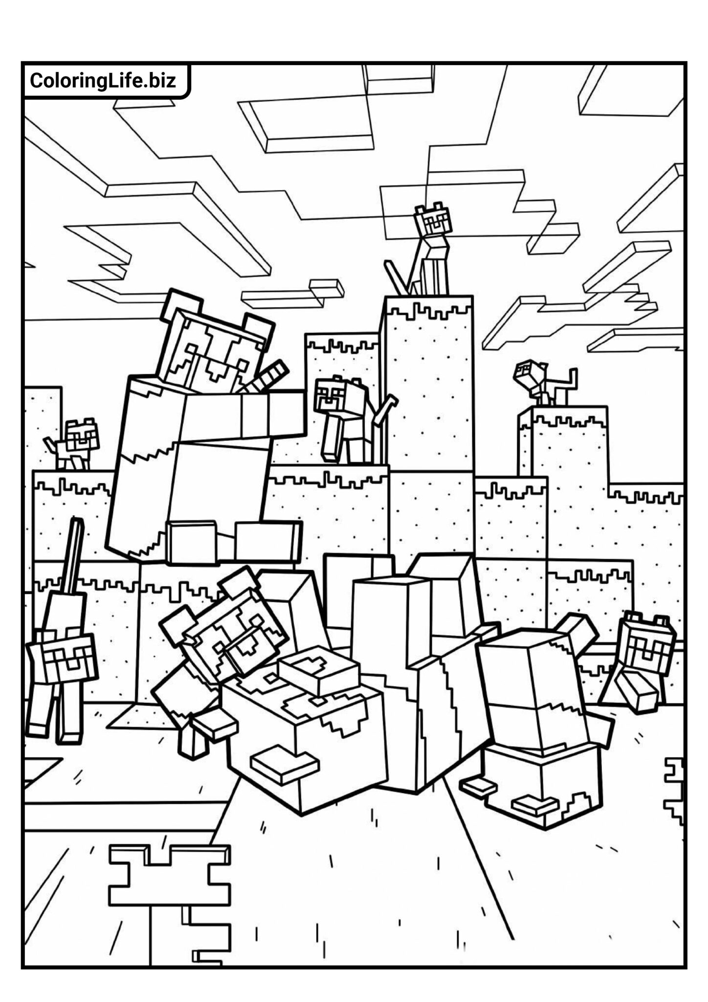 Kolorowanki Minecraft | 60+ nowych szablonów dla dzieci