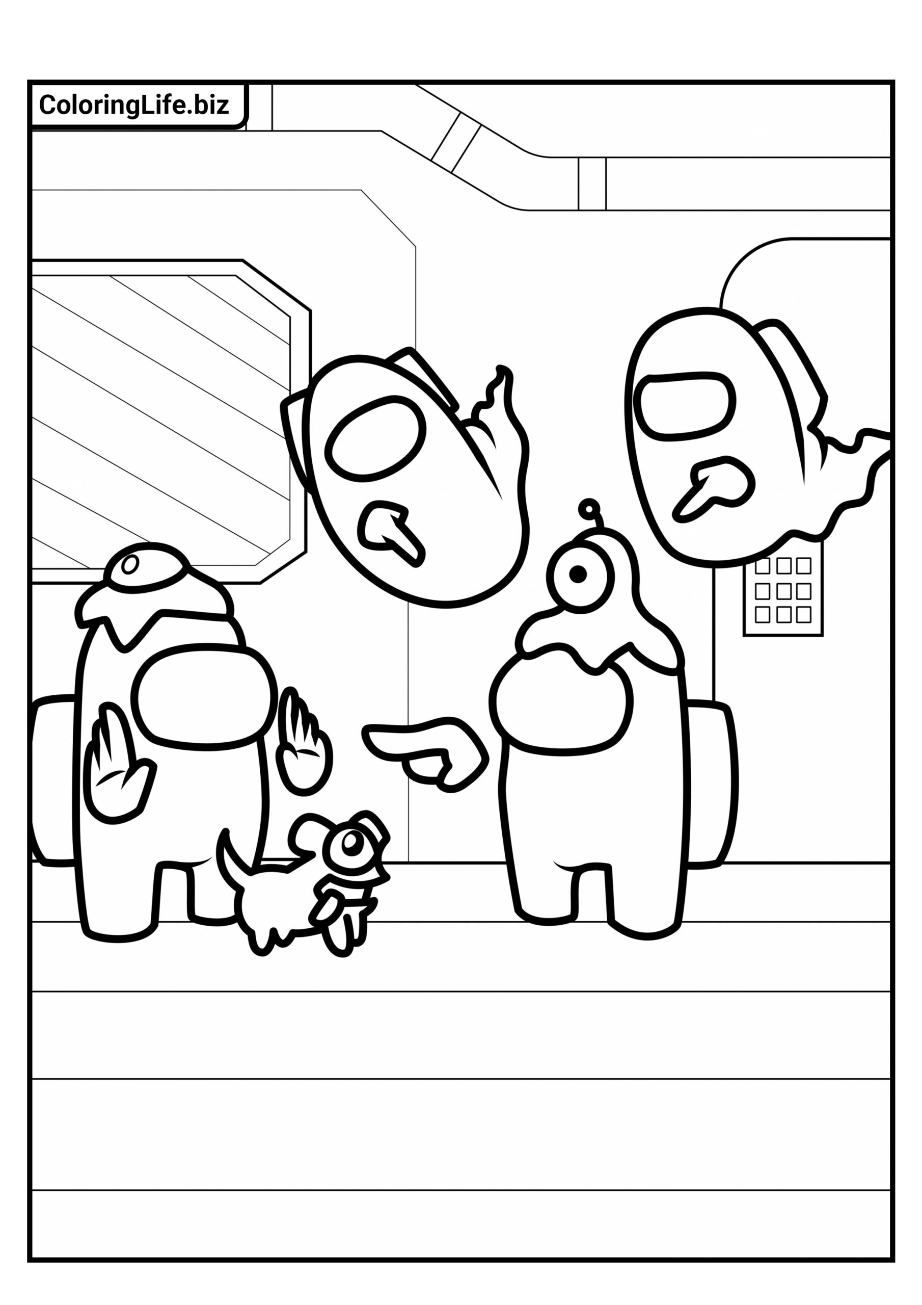 Раскраски Амонг Ас (Among Us) | 60+ новых дизайнов