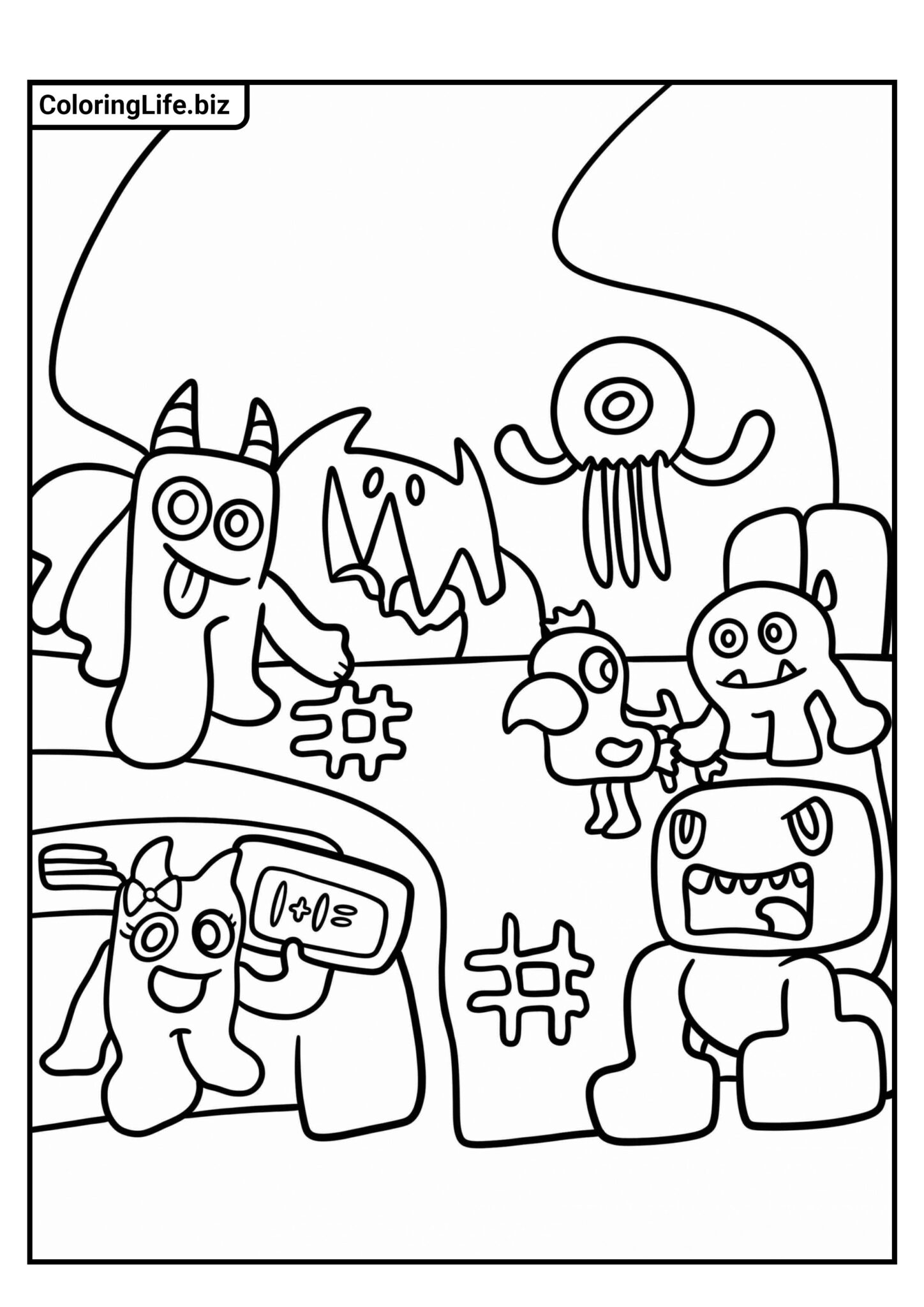 Раскраски Банбан (Garten of Banban) для распечатывания