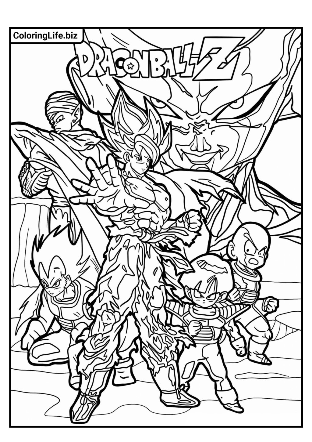 Ausmalbilder Dragon Ball - Ausdrucken und als PDF herunterladen