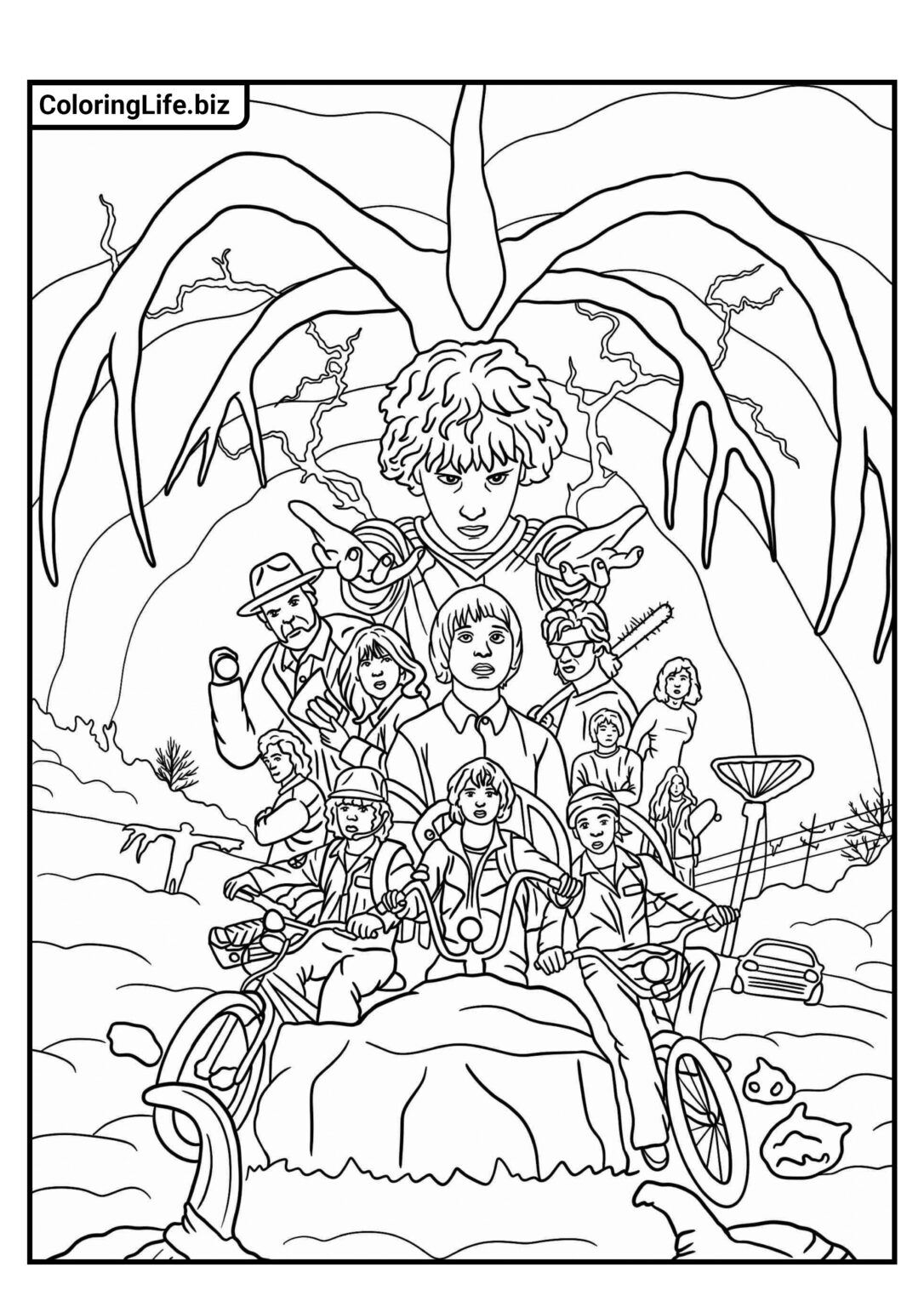 Stranger Things - Ausmalbilder zur Serie | Ausdrucken