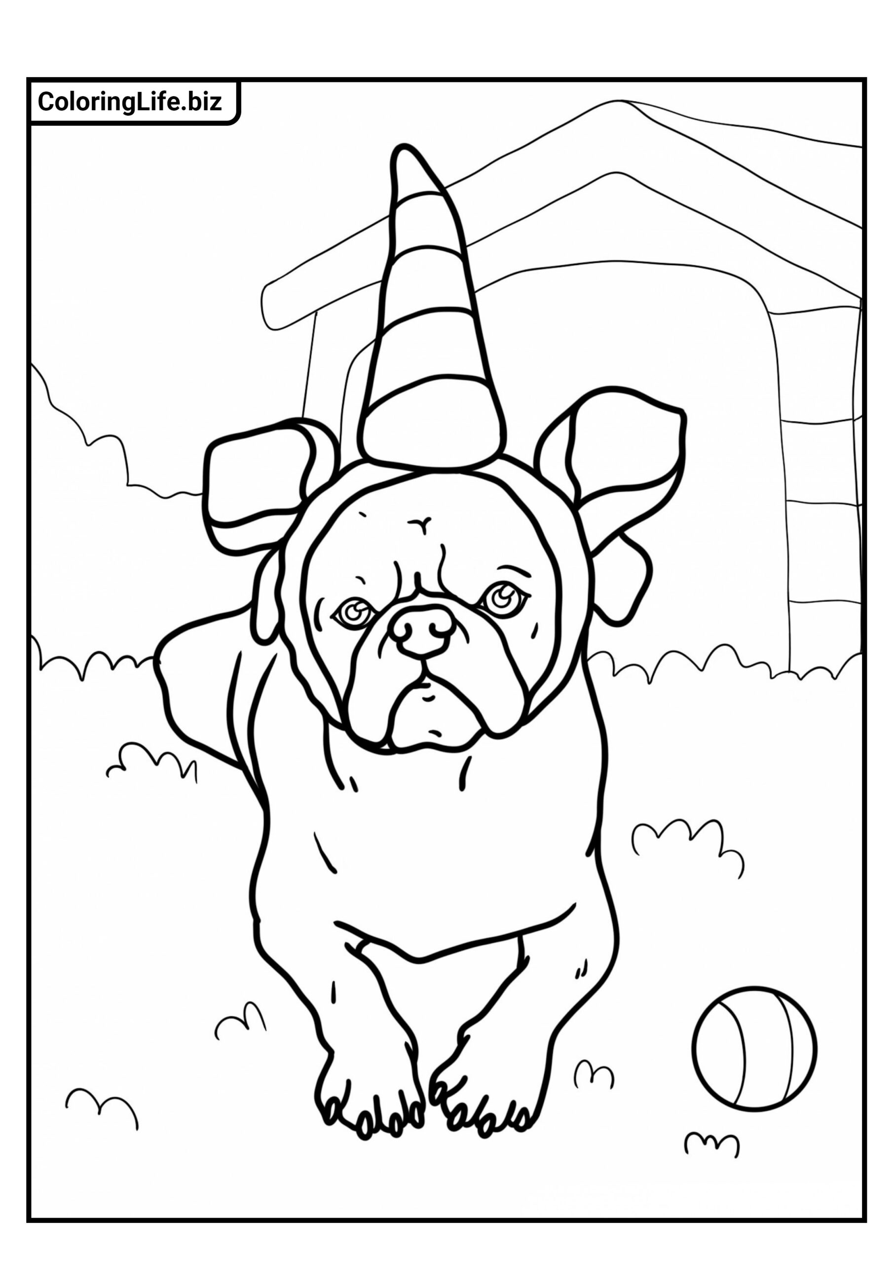 Ausmalbilder von Mopshunden für Kinder und Erwachsene | Ausdrucken