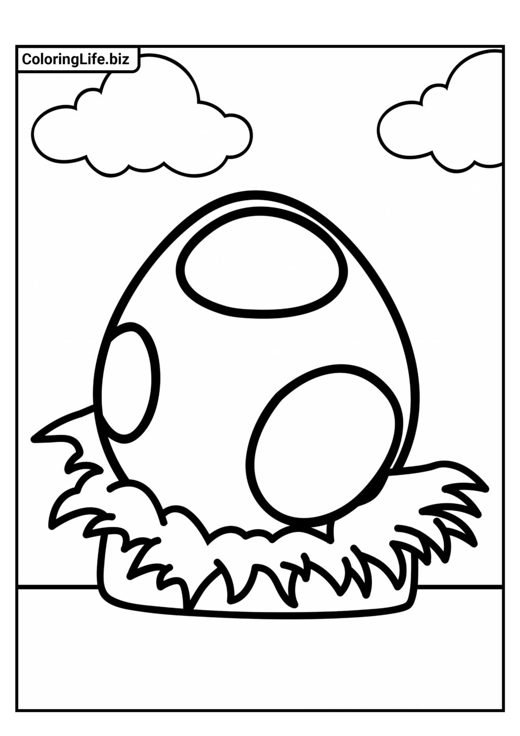 Yoshi Ausmalbilder (Super Mario Bros.) | Ausdrucken im A4-Format